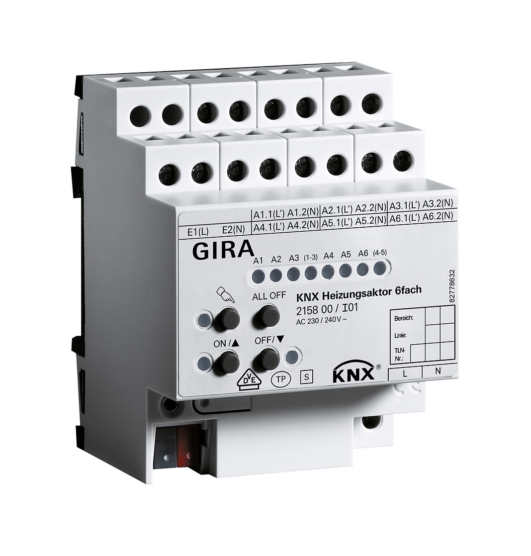 Gira KNX verwarmingsactuator 6-voudig